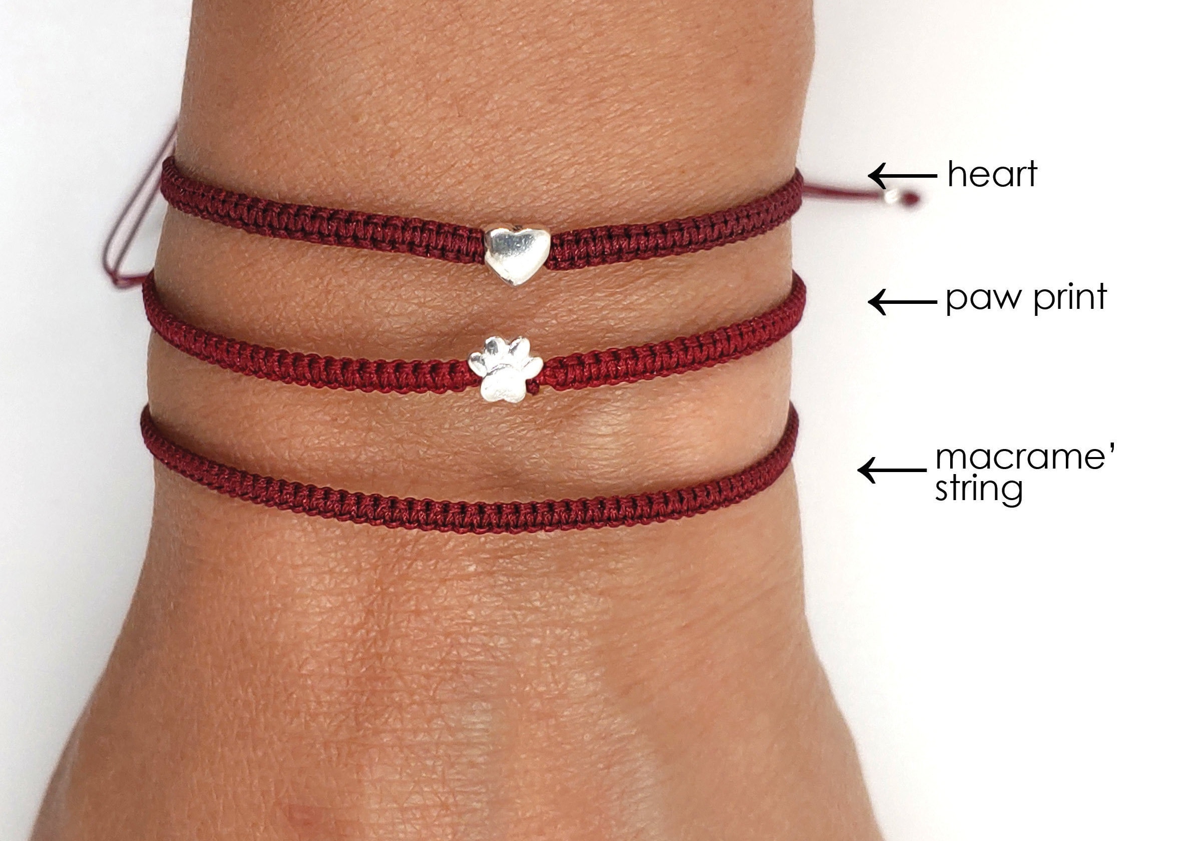 Couples Bracelet, Matching Bracelets, Red Thread Bracelet, Red String ...