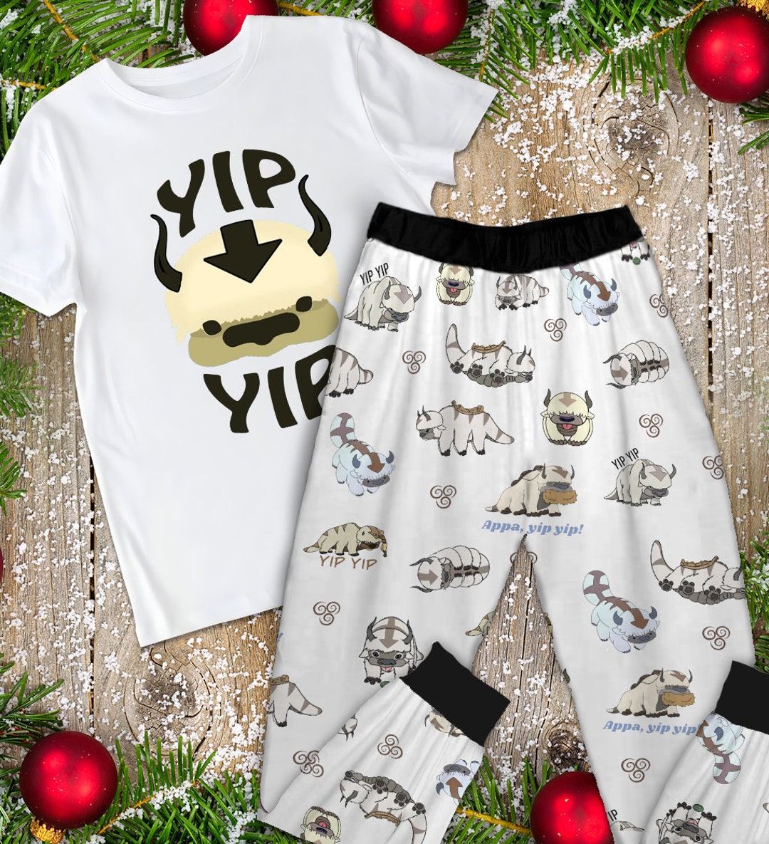 Avatar Yip Yip Pajamas Set ATLA Pajamas Set Yip Yip Appa - Etsy Australia