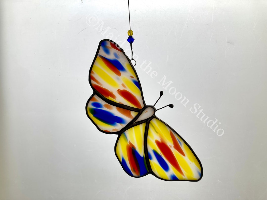 Stained Glass Butterfly - Multi-colored Glass Butterfly - Etsy