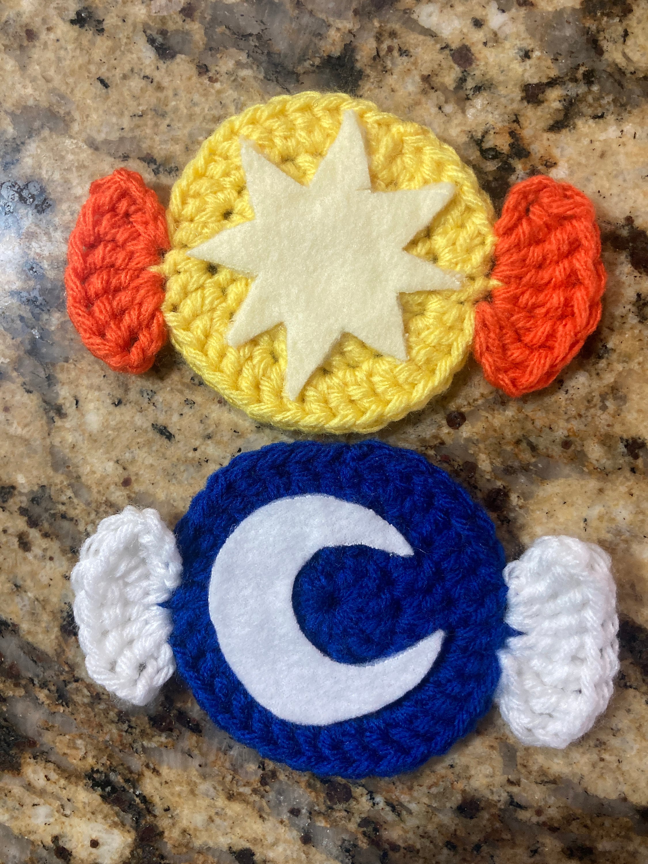 Sundrop and Moondrop Candy Coasters MADE TO ORDER - Etsy