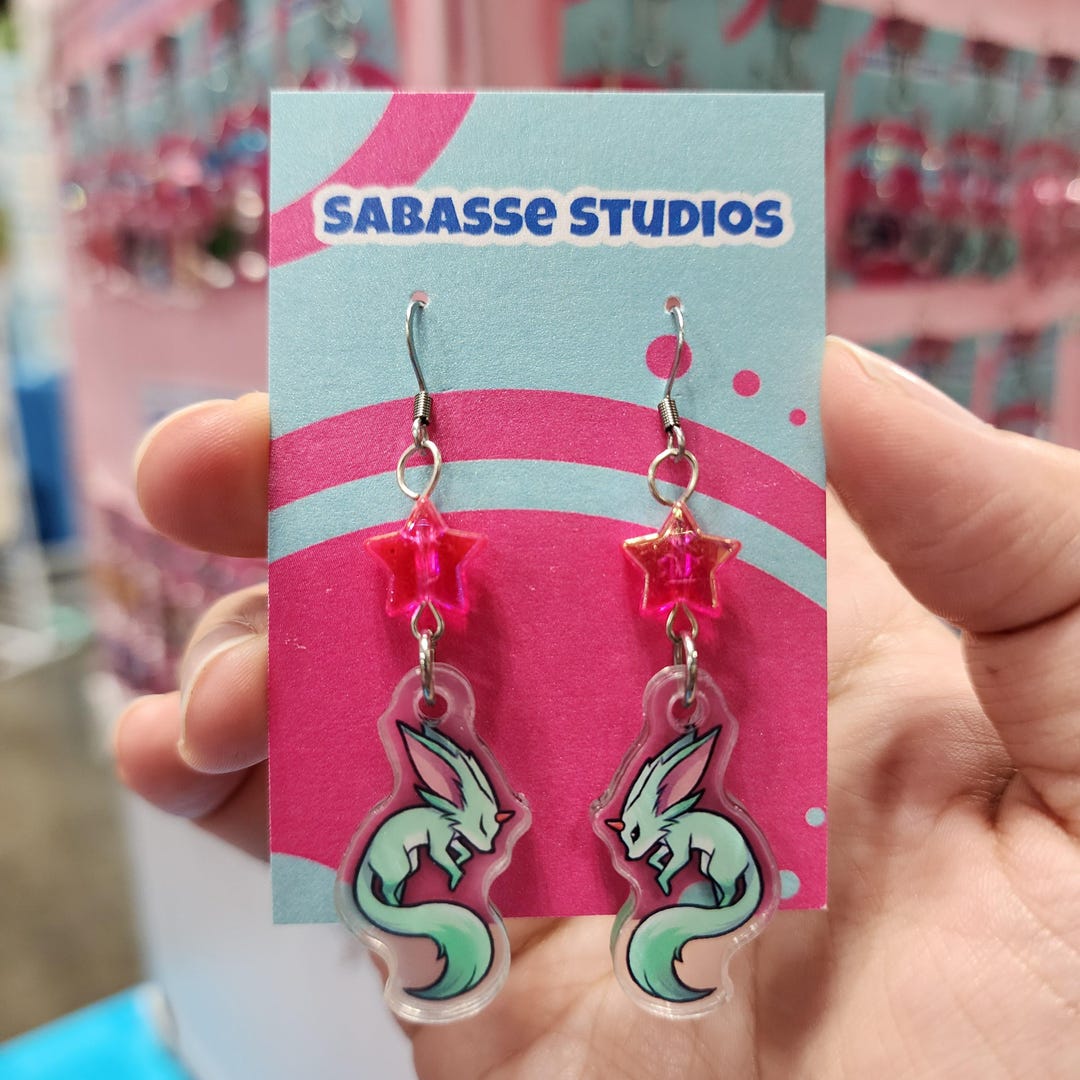 Final Fantasy Carbuncle Earrings - Etsy