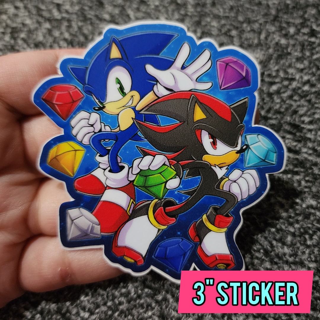Sonic and Shadow SA2 3 Waterproof Vinyl Sticker - Etsy