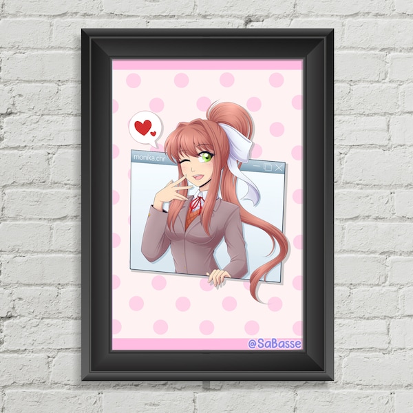 Just Monika Doki Doki Literature Club - Etsy
