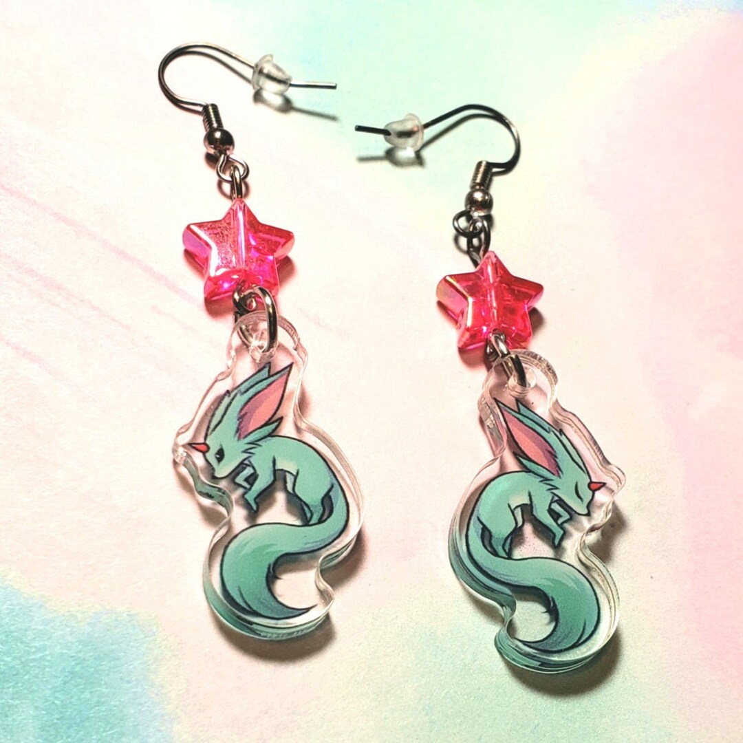 Final Fantasy Carbuncle Earrings - Etsy UK