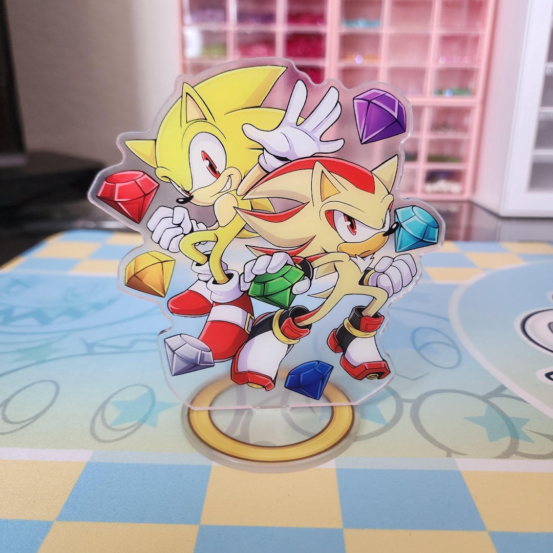 Super Sonic and Shadow SA2 Double-sided Acrylic Standee - Etsy