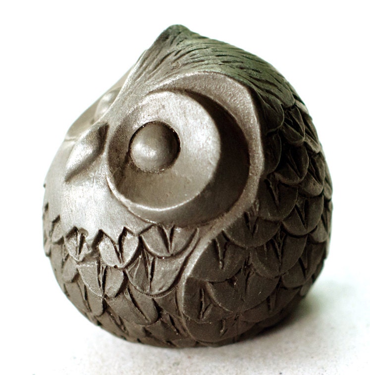 Sculpture Figurines owl miniature owl tiny owls iron owl | Etsy