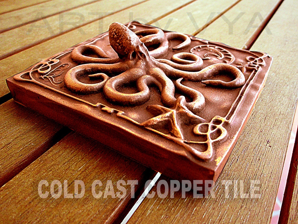 Octopus Wall Tile Tentacles Octopus Art and Statues Wall Art | Etsy