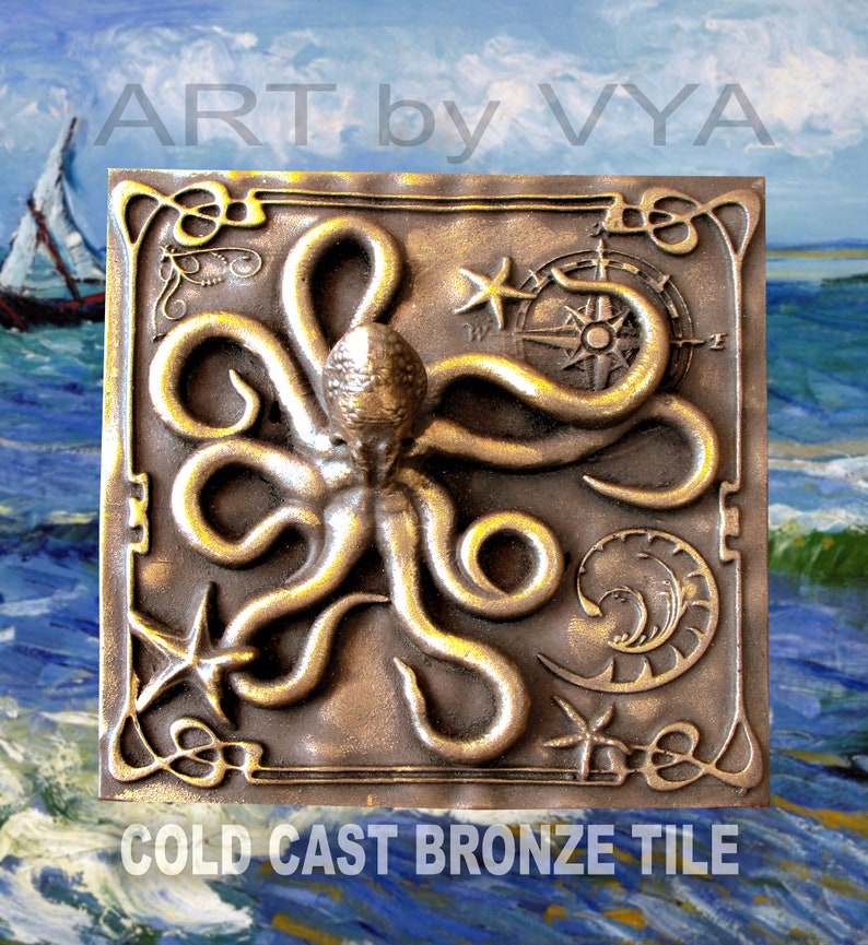 Octopus Wall Tile Tentacles Octopus Art and Statues Wall Art - Etsy