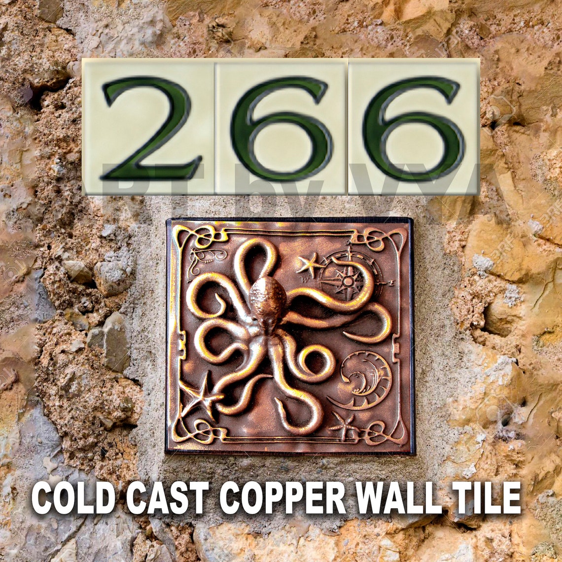 Octopus Wall Tile Tentacles Octopus Art and Statues Wall Art | Etsy