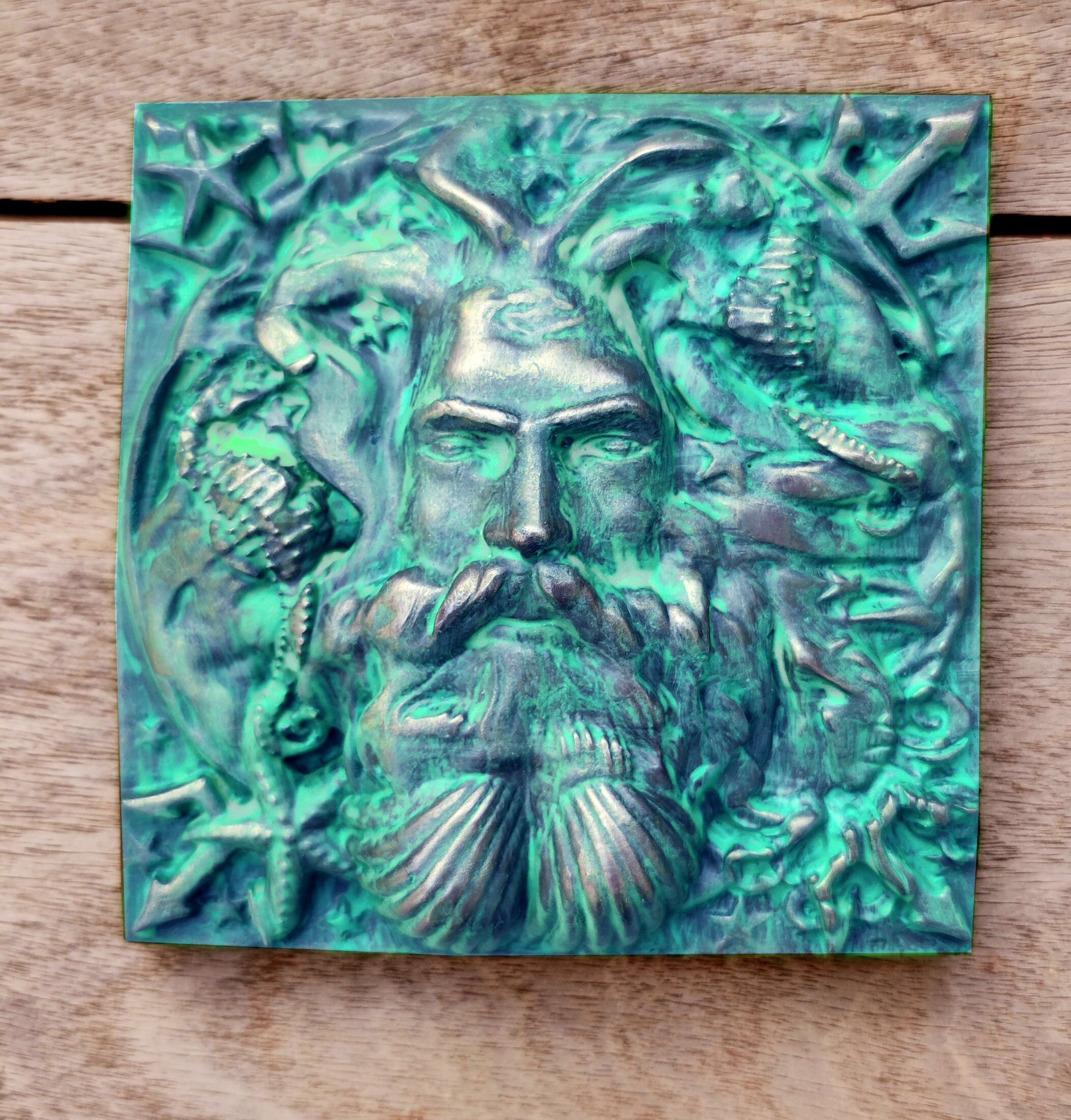 Neptune Garden Sculpture Metal Sculpture Neptune Bronze - Etsy