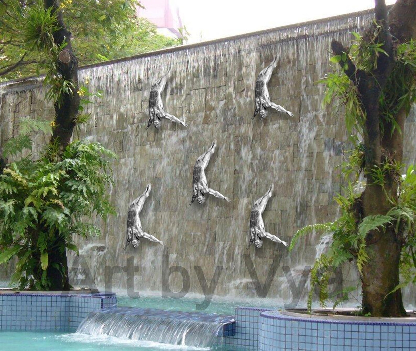 Diver Wall Sculpture Wall Art Sculpture Bronze Diving Man | Etsy