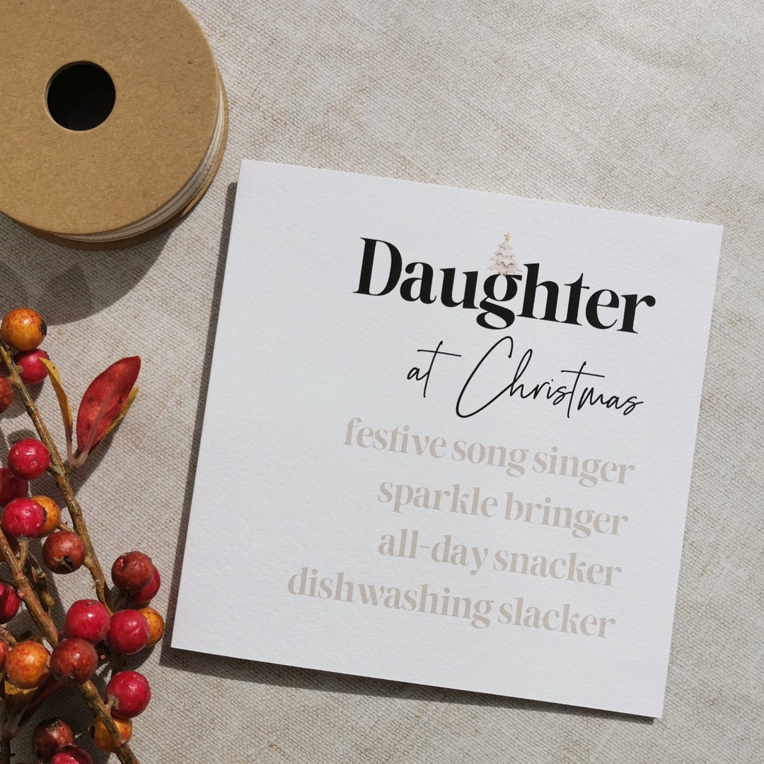 Daughter Christmas Poem Greeting Card. Modern, Funny, Rhyming Christmas ... Daughter Christmas Poem Greeting Card. Modern, Funny, Rhyming Christmas ...