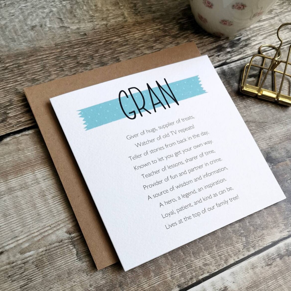 Grandma Gran Granny Poem Card. Birthday Mother's Day | Etsy UK