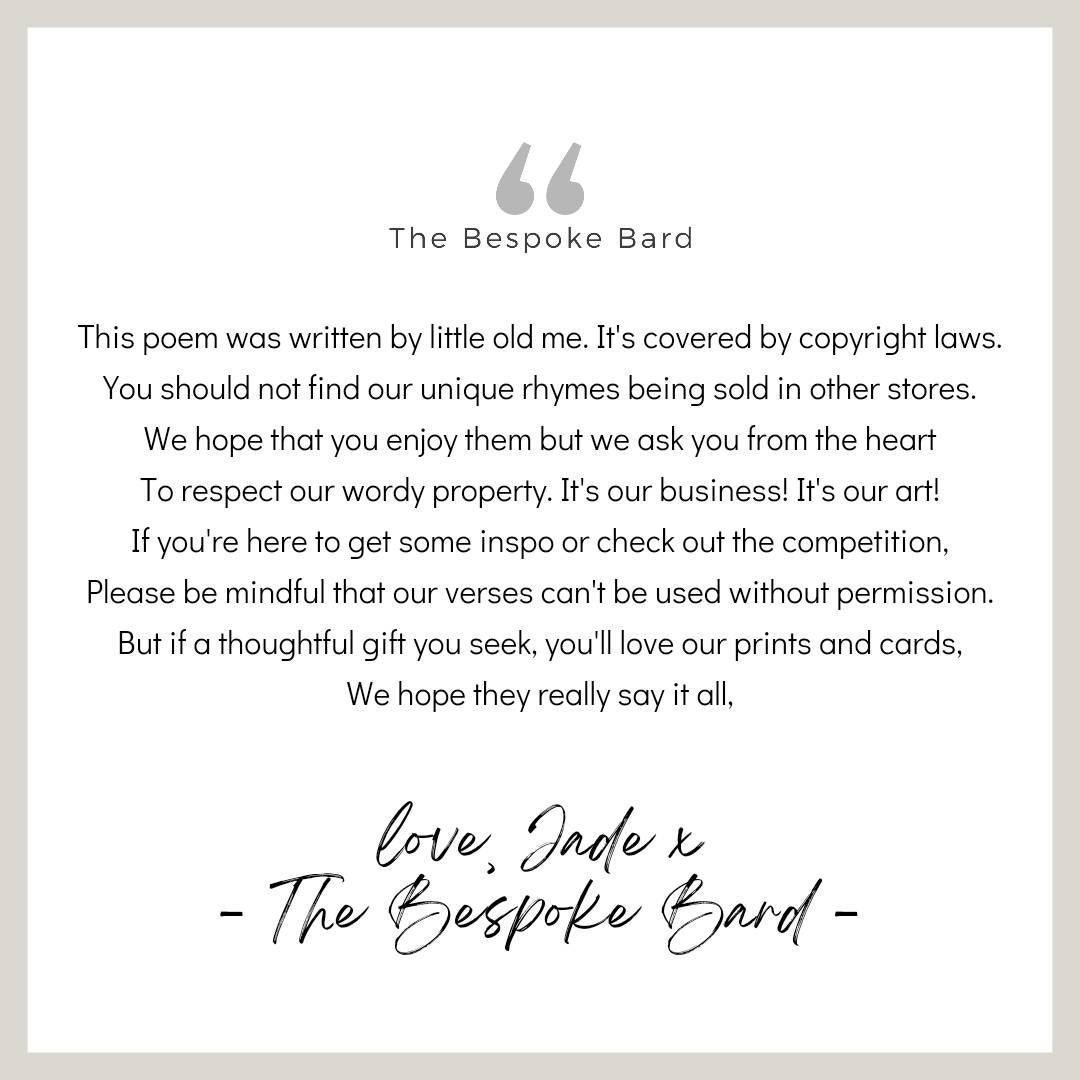 This Love Poem Greeting Card. Modern, Personalised Engagement, Wedding ...