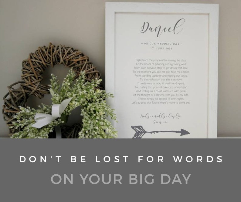 Father of the Bride Poem UNFRAMED Print. Personalised Father, Step ...