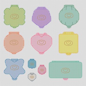 Pocket Lockets Large Sampler - Cross Stitch Pattern! - Etsy