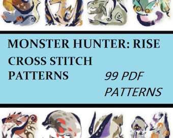 Monster Hunter Cross Stitch Pattern Collection 80 Monsters 160 Pdfs - Etsy