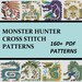 Monster Hunter Cross Stitch Pattern Collection 160 Pdfs | Etsy