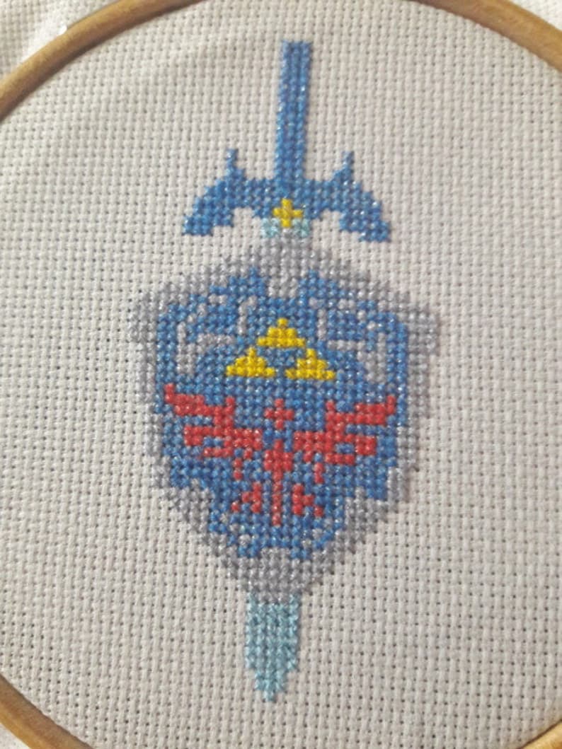 Master Sword and Hylian Shield PDF Cross Stitch Pattern | Etsy