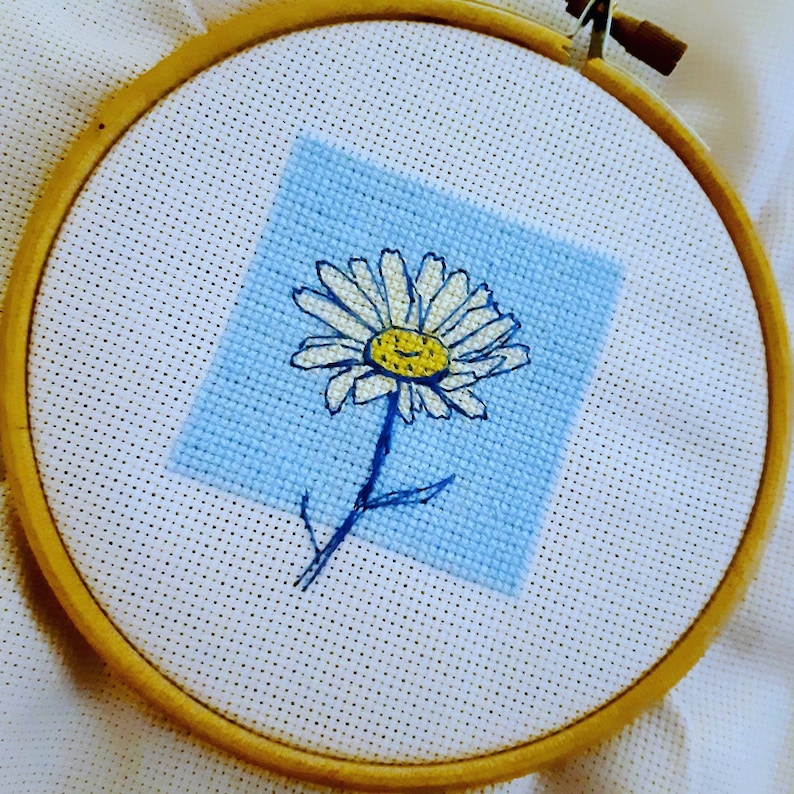 Daisy PDF Cross Stitch Pattern - Etsy