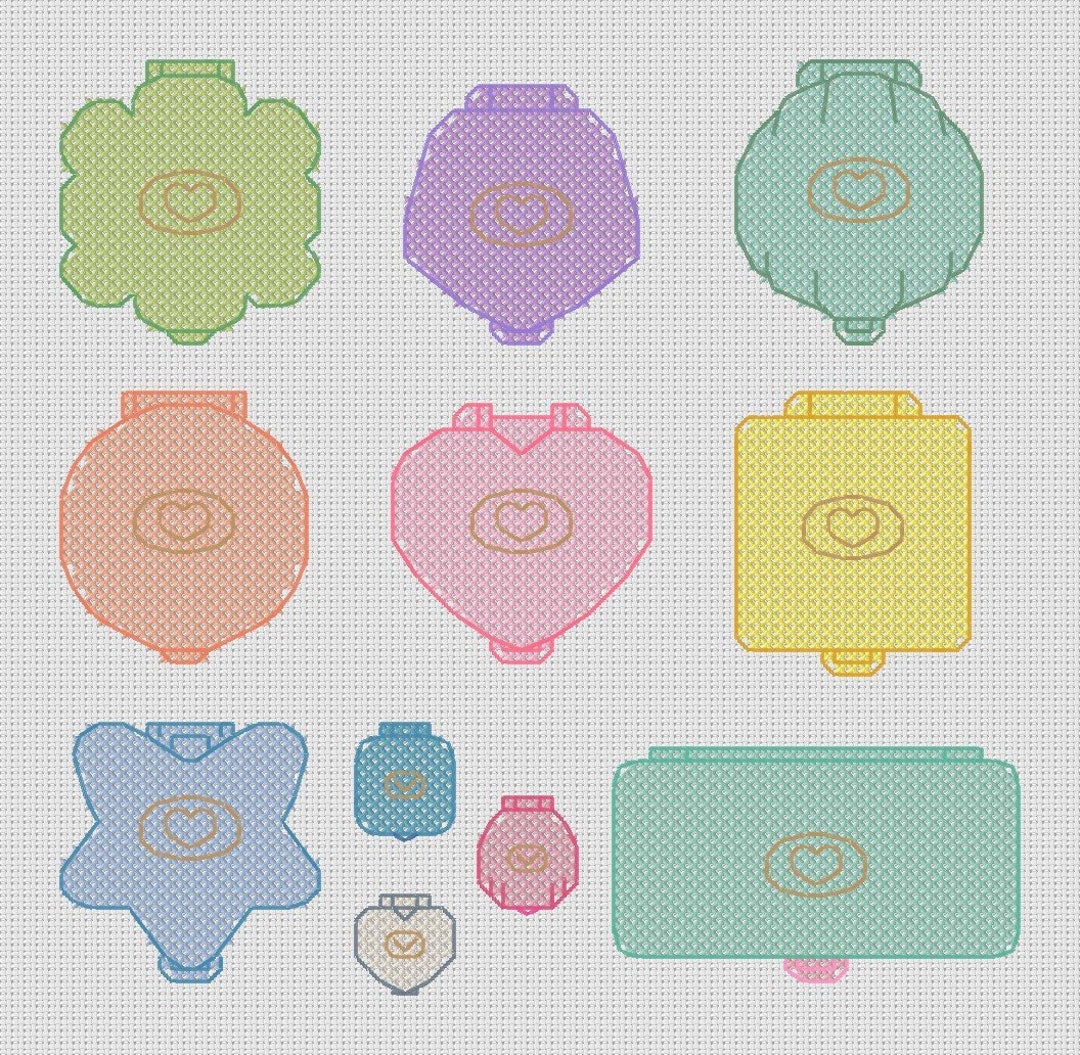 Pocket Lockets Large Sampler - Cross Stitch Pattern! - Etsy