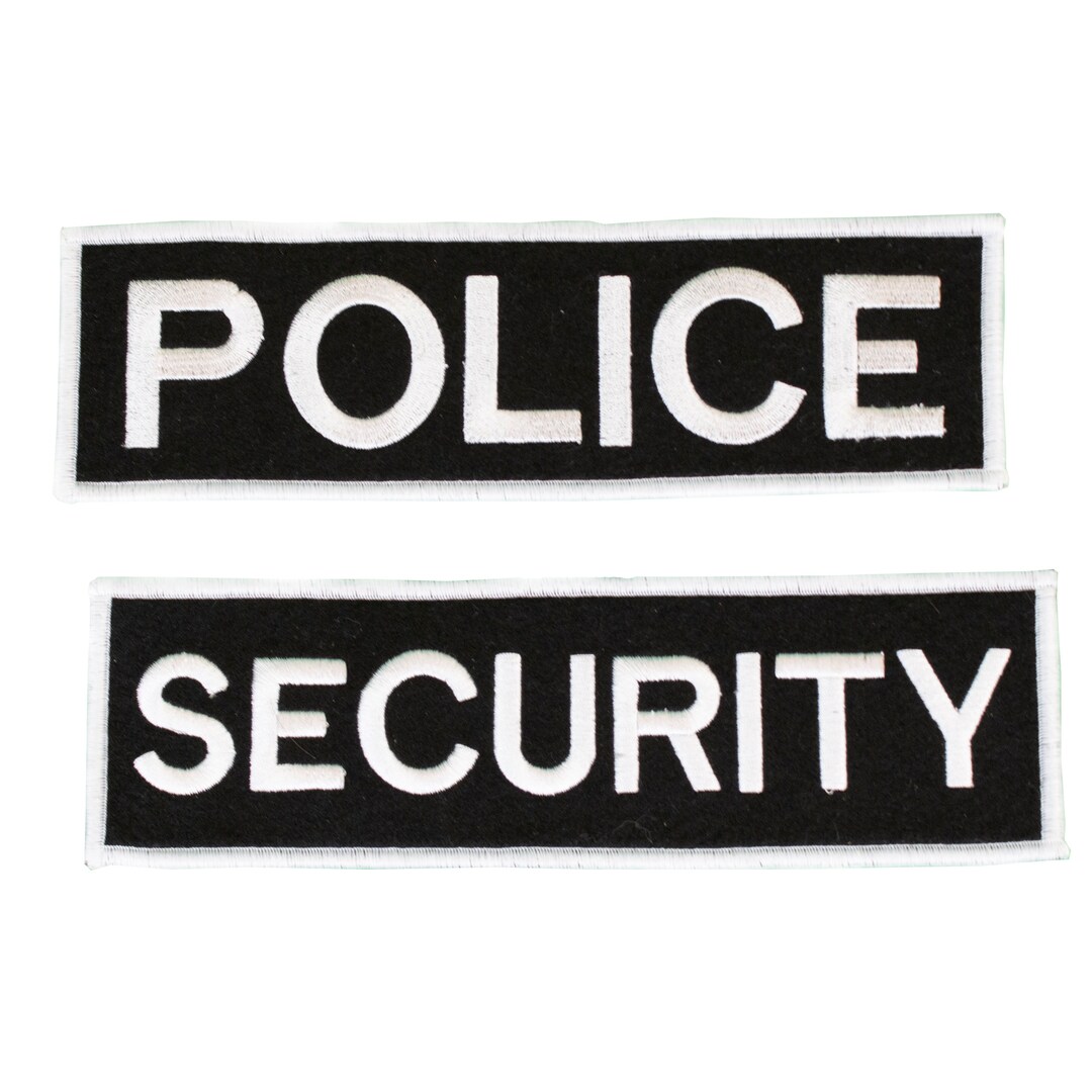 Police Security S.W.A.T ID Tag Embroidery Velcro Iron on Sew on Large 9 ...