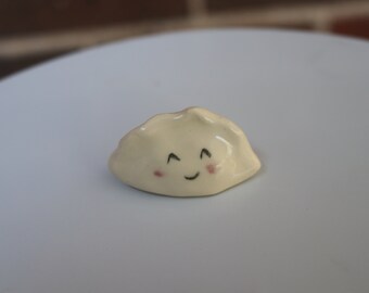 Cute Handmade Ceramic Dumpling. Happy Soup Dumpling. Adorable Gyoza ...