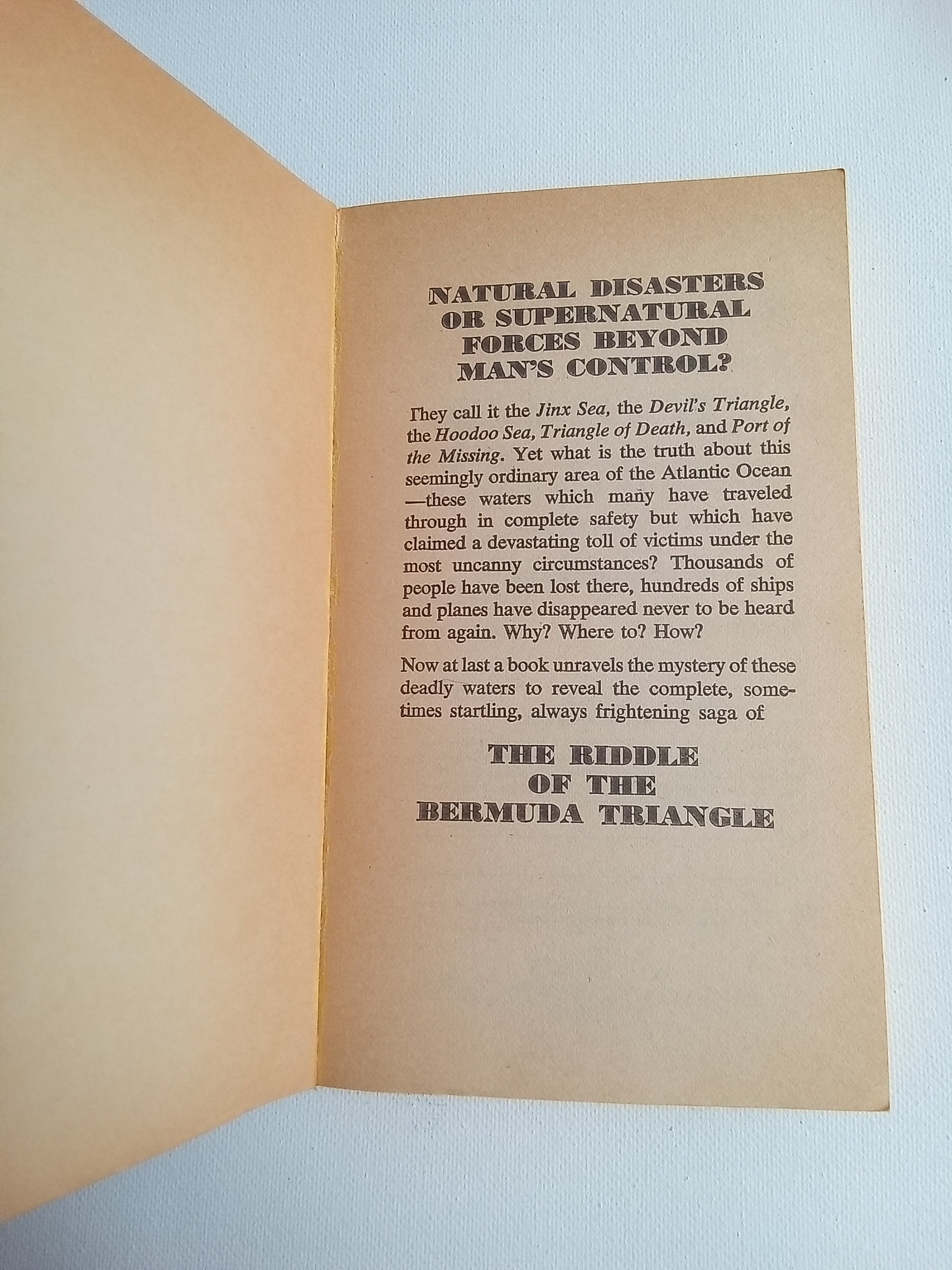 The Riddle of the Bermuda Triangle by Martin Ebon Vintage Paperback - Etsy