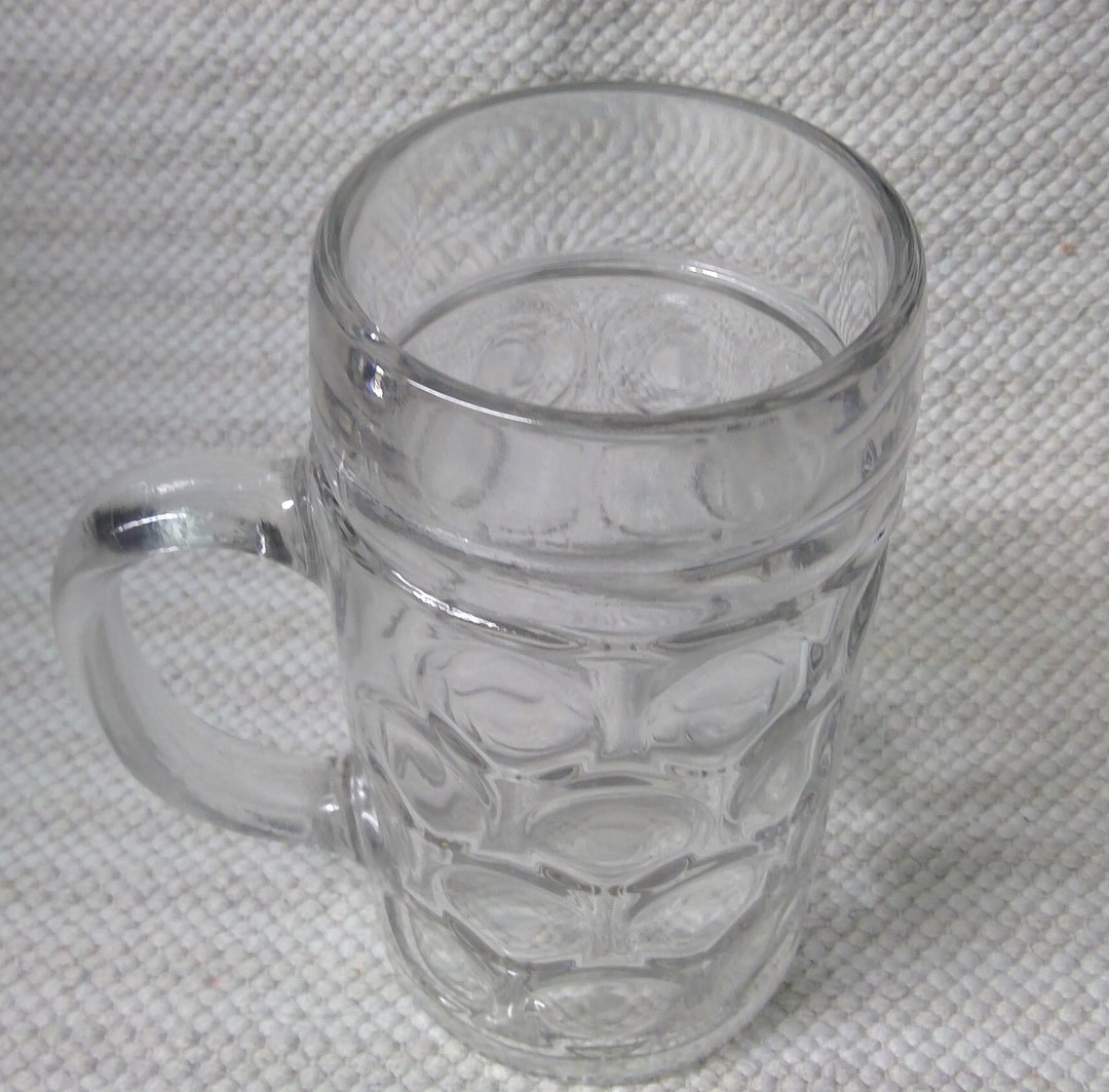 Vintage Dimpled Glass Beer Mug. 1 Liter Size. Awesome Gift for - Etsy