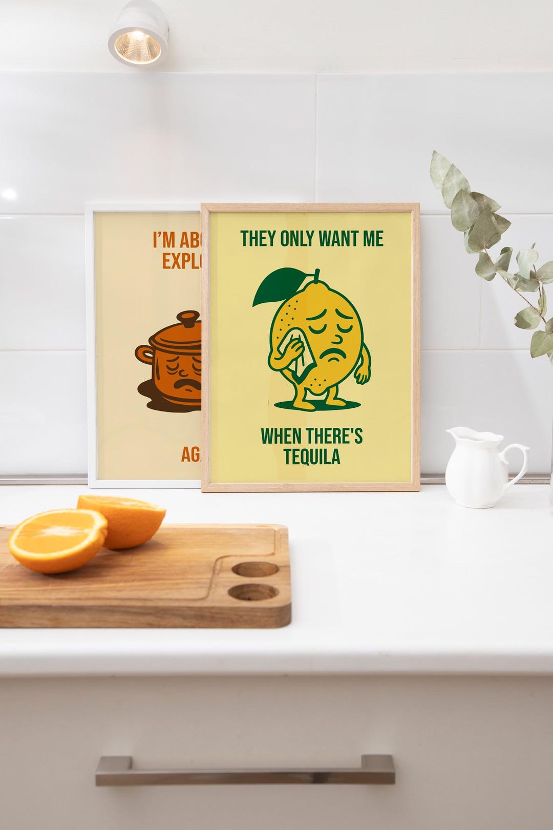 Funny Kitchen Poster - Lemon Illustration - Printable Wall Art A4 A3 ...