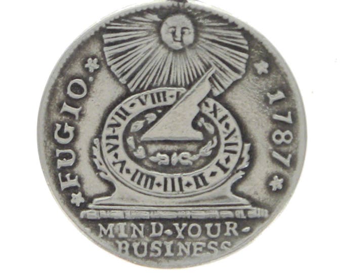 Fugio 1787 Cent Sterling Silver Replica Coin Necklace - Etsy