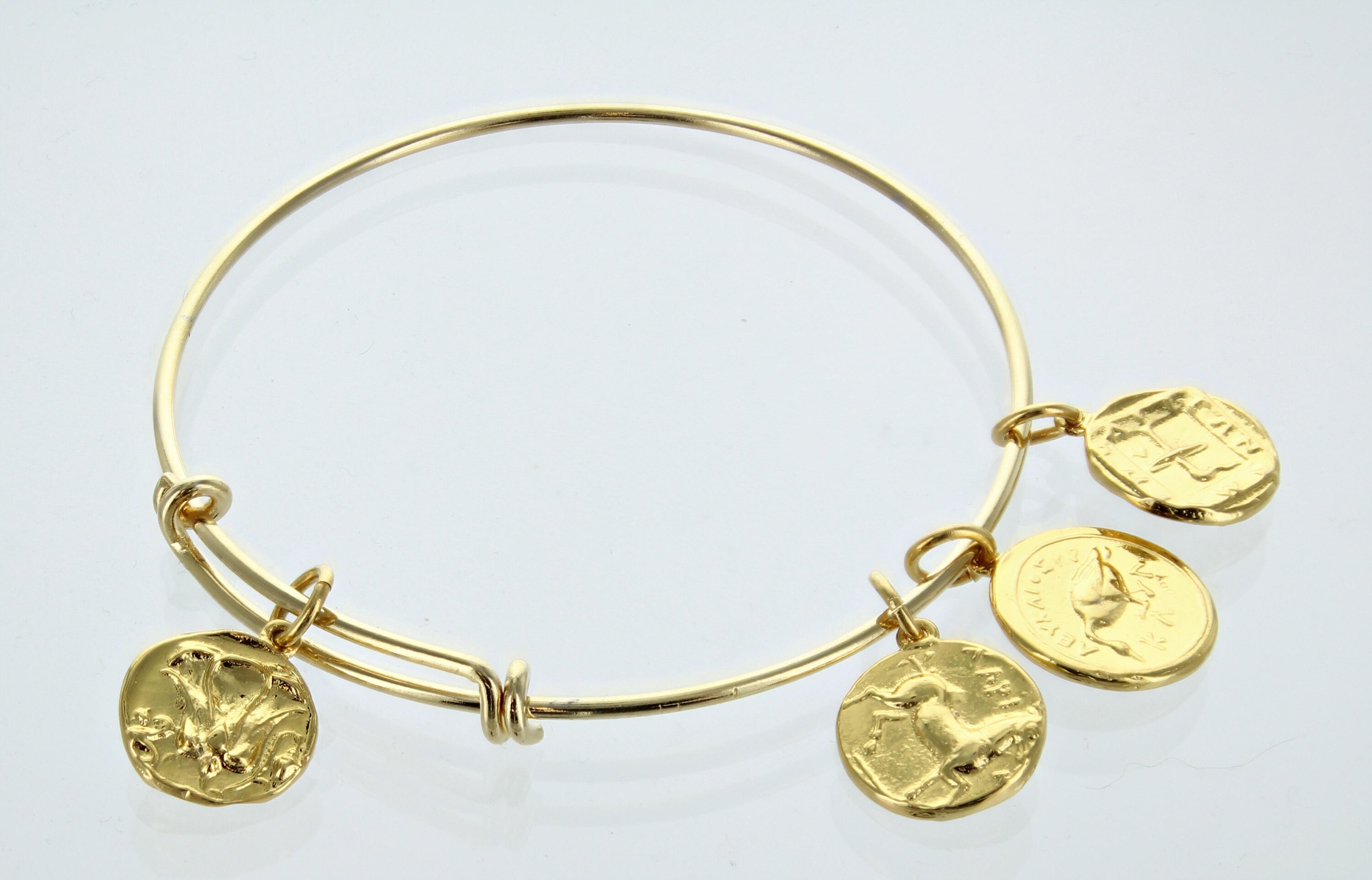 Helios and Apollo, the Sun Gods, Gold Charm Bangle - Etsy