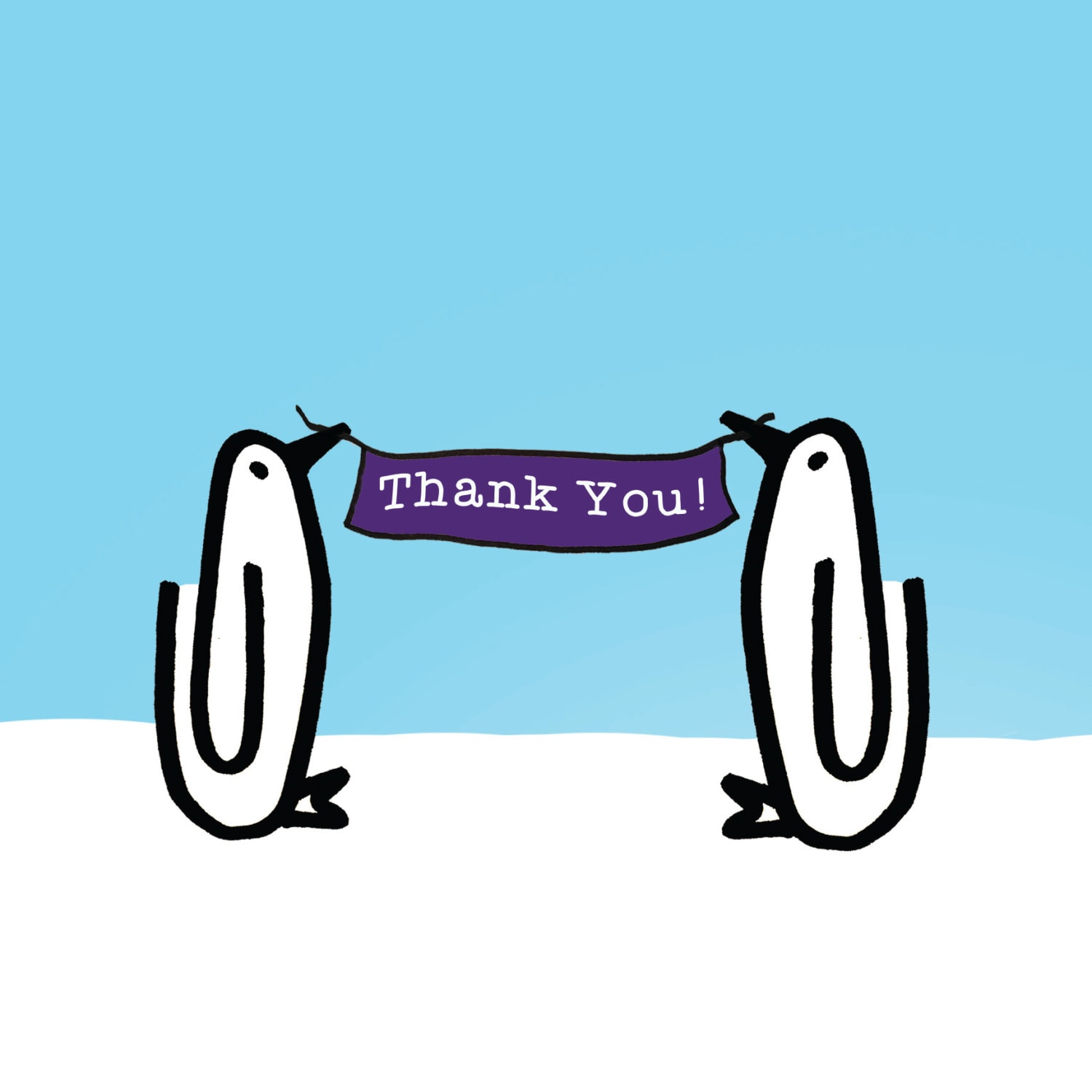 Thank You, Penguins, Thank You Card, Igloo, Banner - Etsy UK
