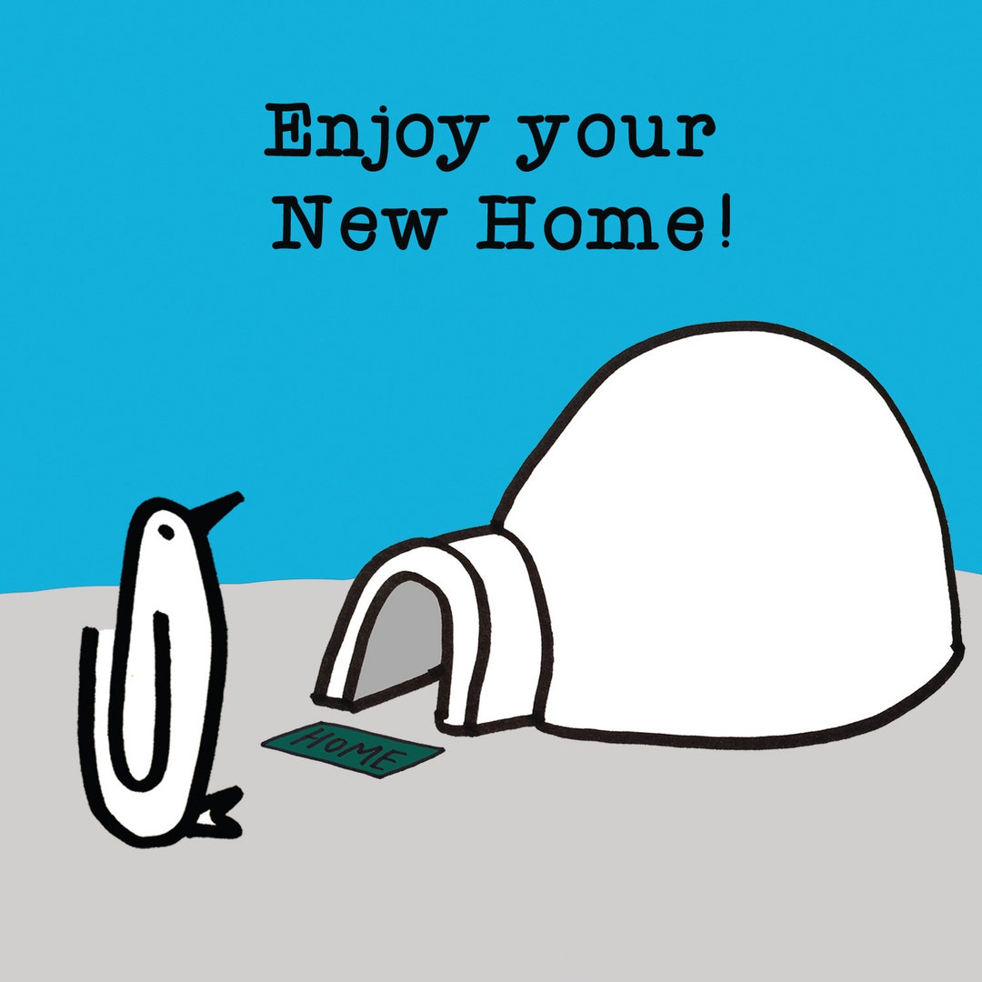 New Home, Penguin, Igloo, Moving House, Congratulations! - Etsy