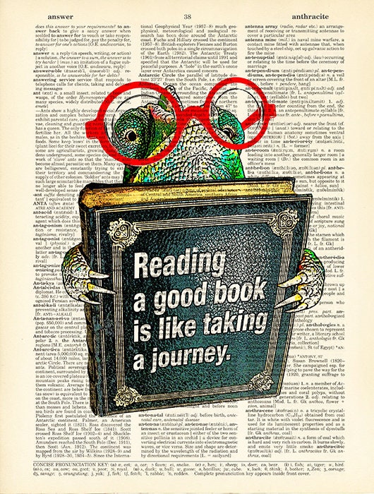 Reading Motivational Poster Chameleon With Glasses Print - Etsy