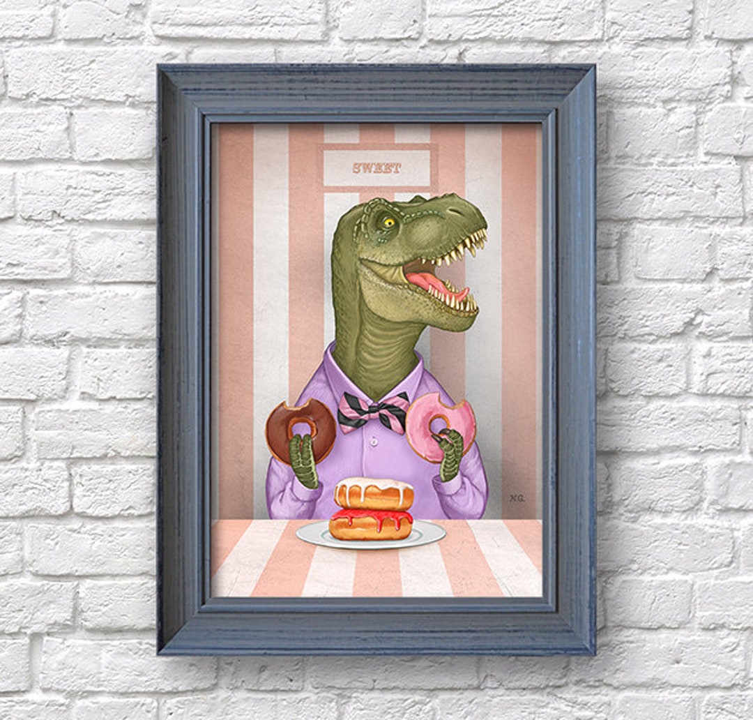 T Rex Poster Tyrannosaurus Rex Print Jurassic Dinosaur - Etsy