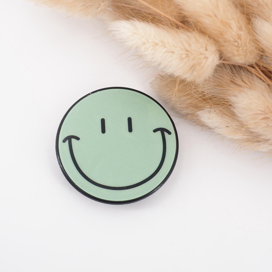 Pop Socket Mobile Smiley Green - Etsy