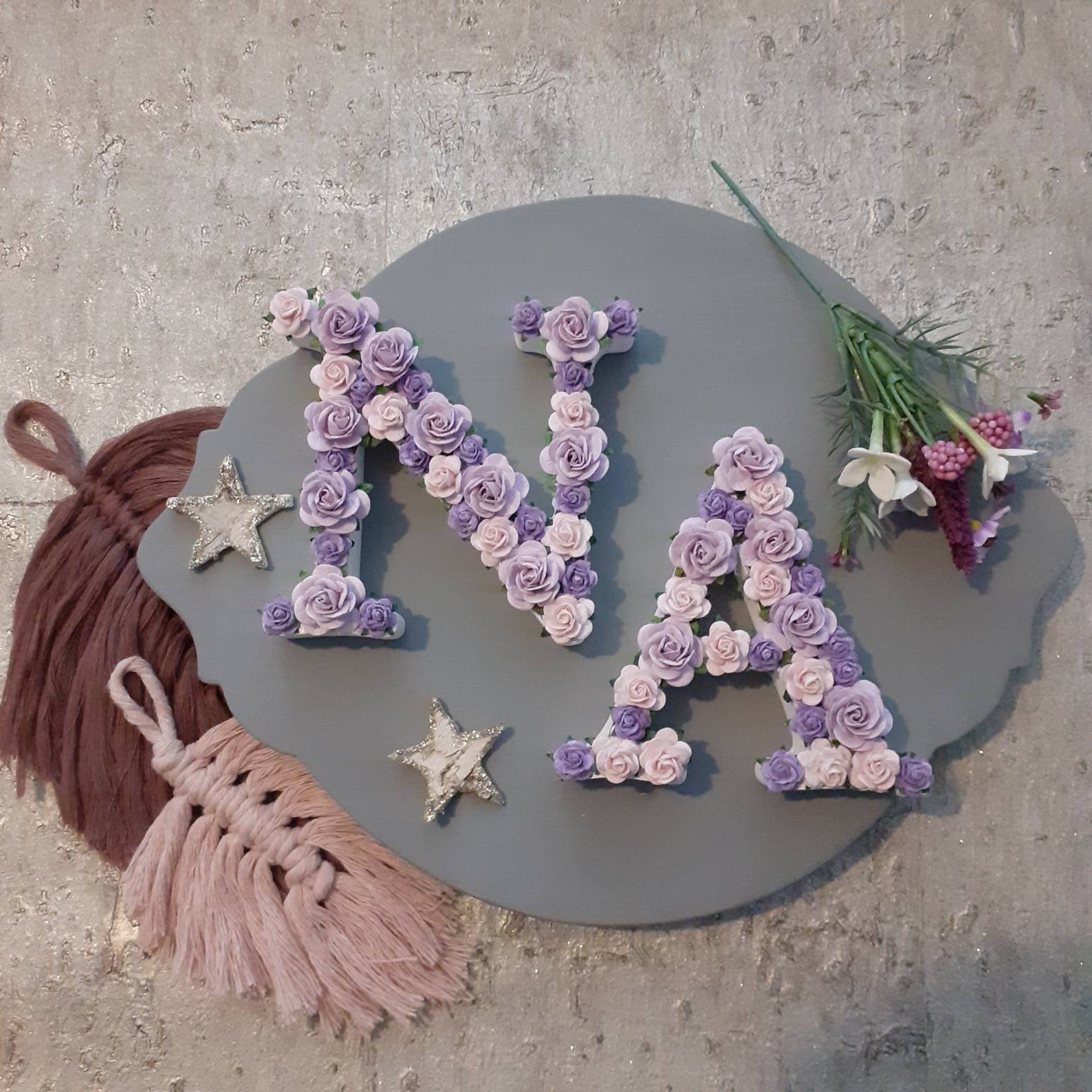 Floral Letter Free Standing Letter Gift for Her Bedroom - Etsy
