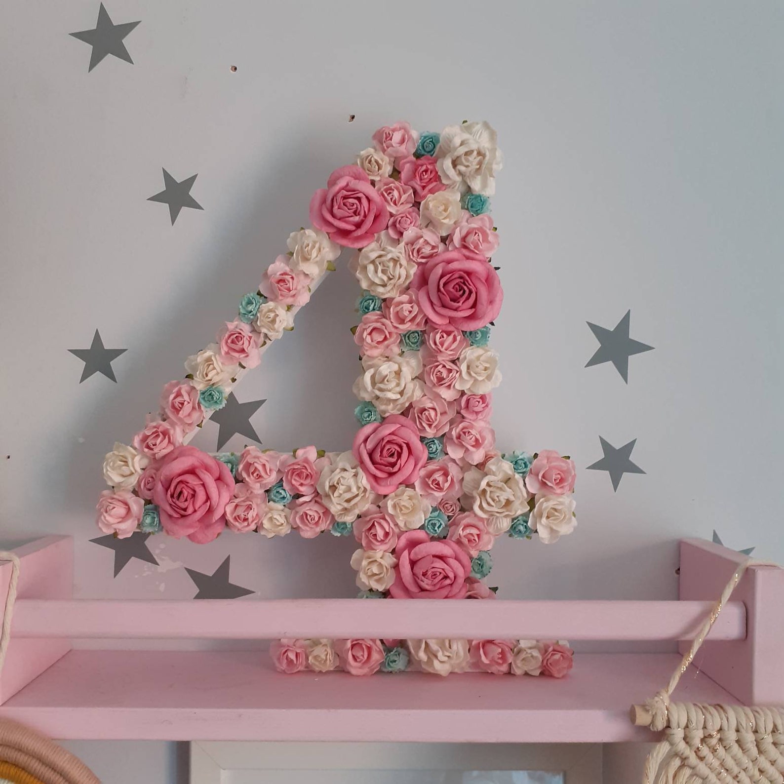 Floral Large Number • Freestanding Decorated Numbers • Birthday Decor ...