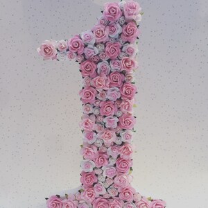 Floral Large Number • Freestanding Decorated Numbers • Birthday Decor ...