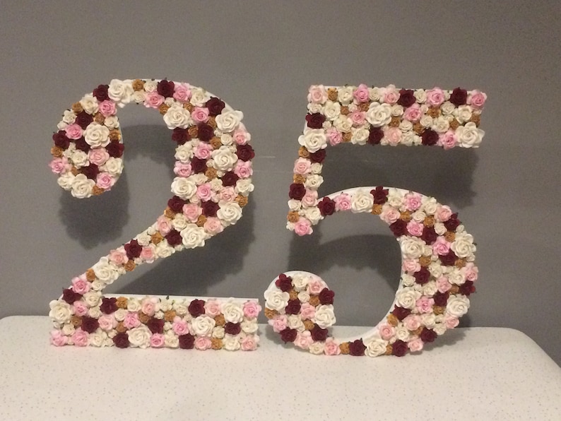 Floral Large Number Freestanding Decorated Numbers - Etsy