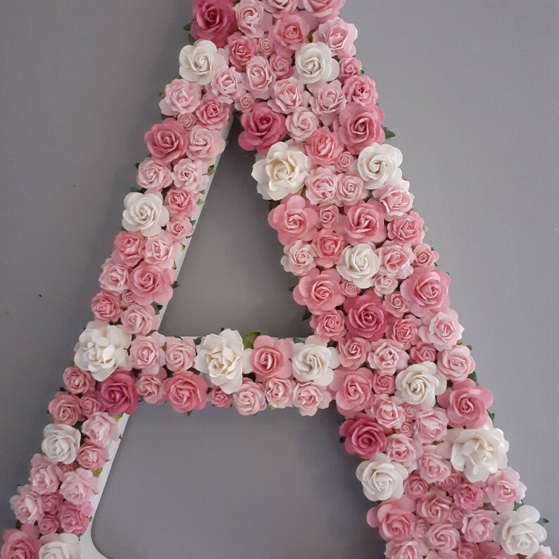Letter Large Floral Initial Flower Letter Floral Wall | Etsy