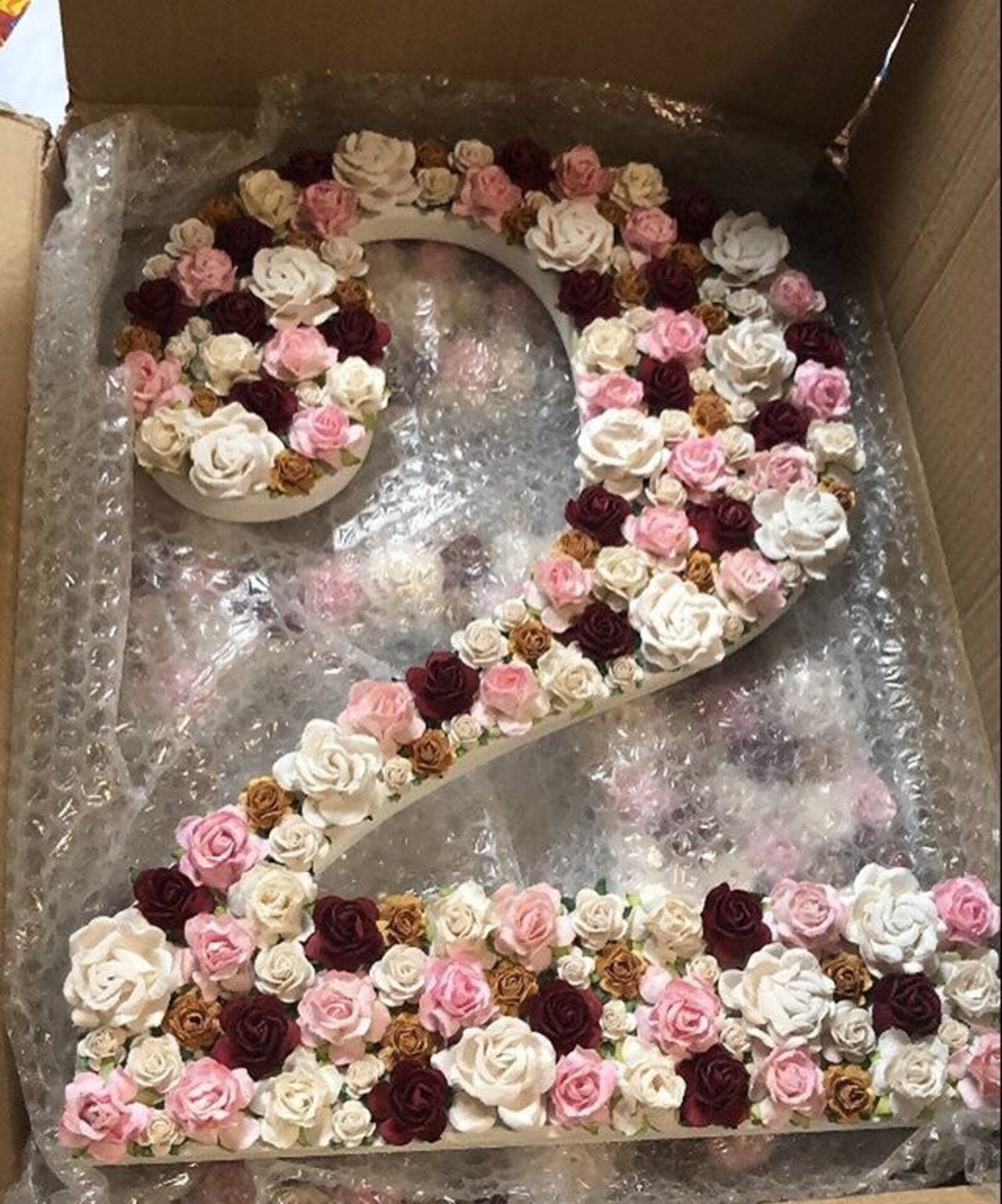 Floral Large Number Freestanding Decorated Numbers | Etsy