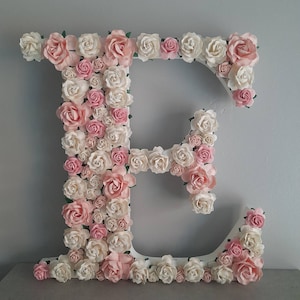 Floral Letter • Free Standing Letter • Gift for Her • Bedroom, Nursery ...