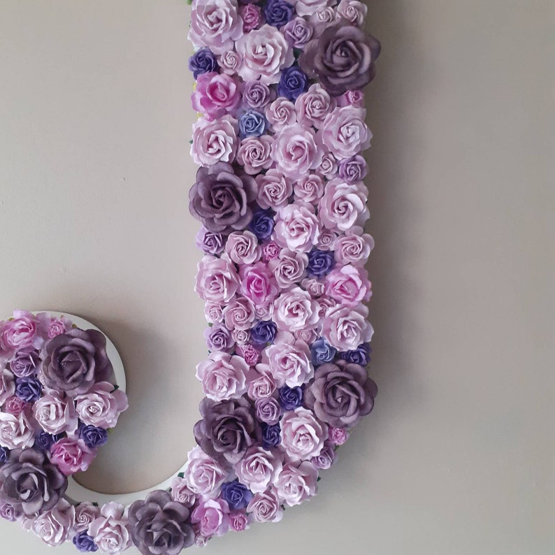 Letter Large Floral Initial Flower Letter Floral Wall | Etsy