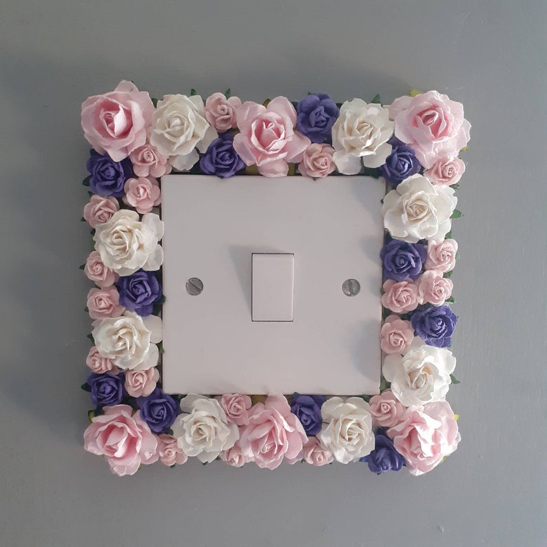 Floral light switch surround light switch cover home decor | Etsy