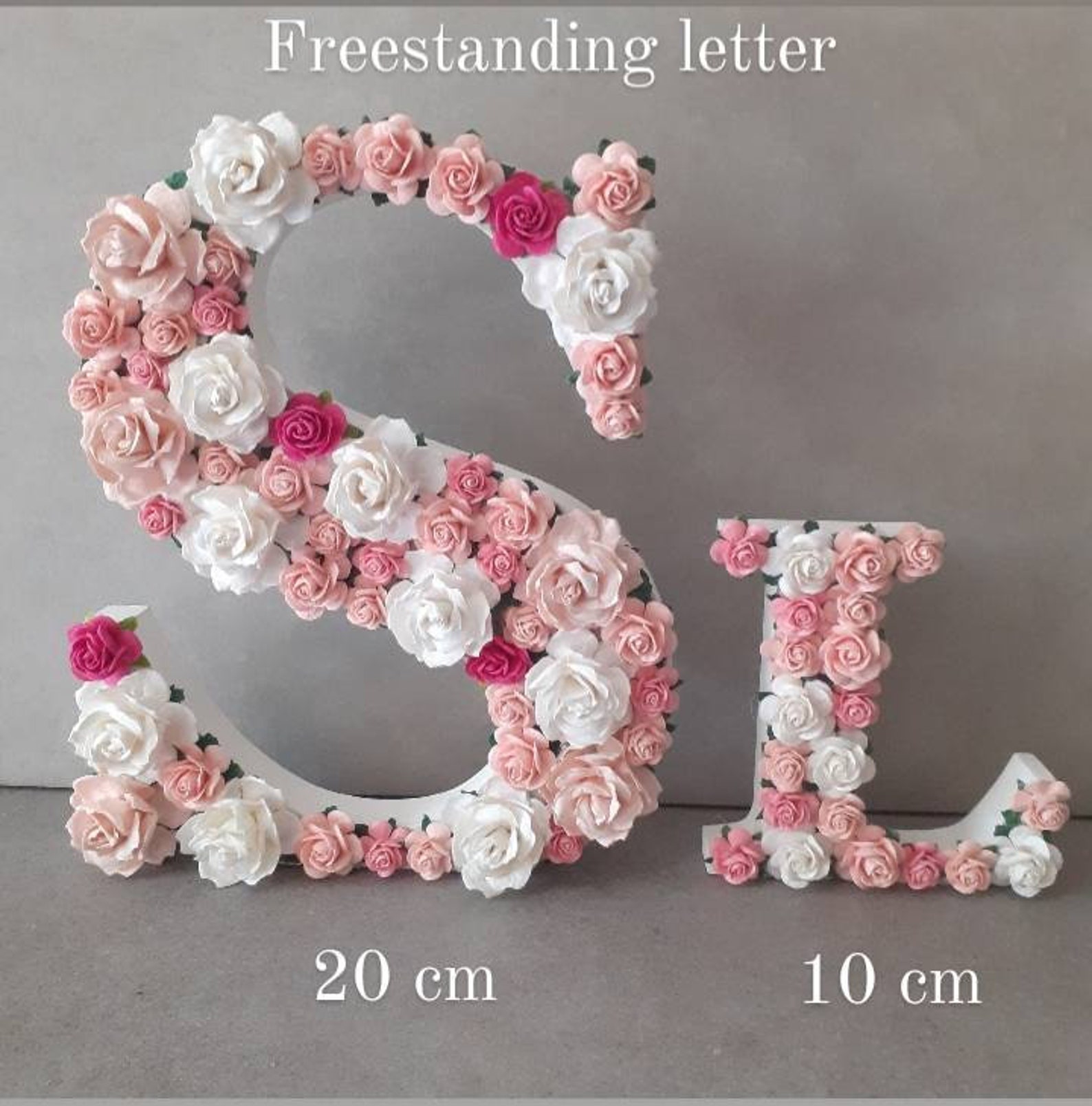 Floral Letter Free Standing Letter Gift for Her Bedroom - Etsy