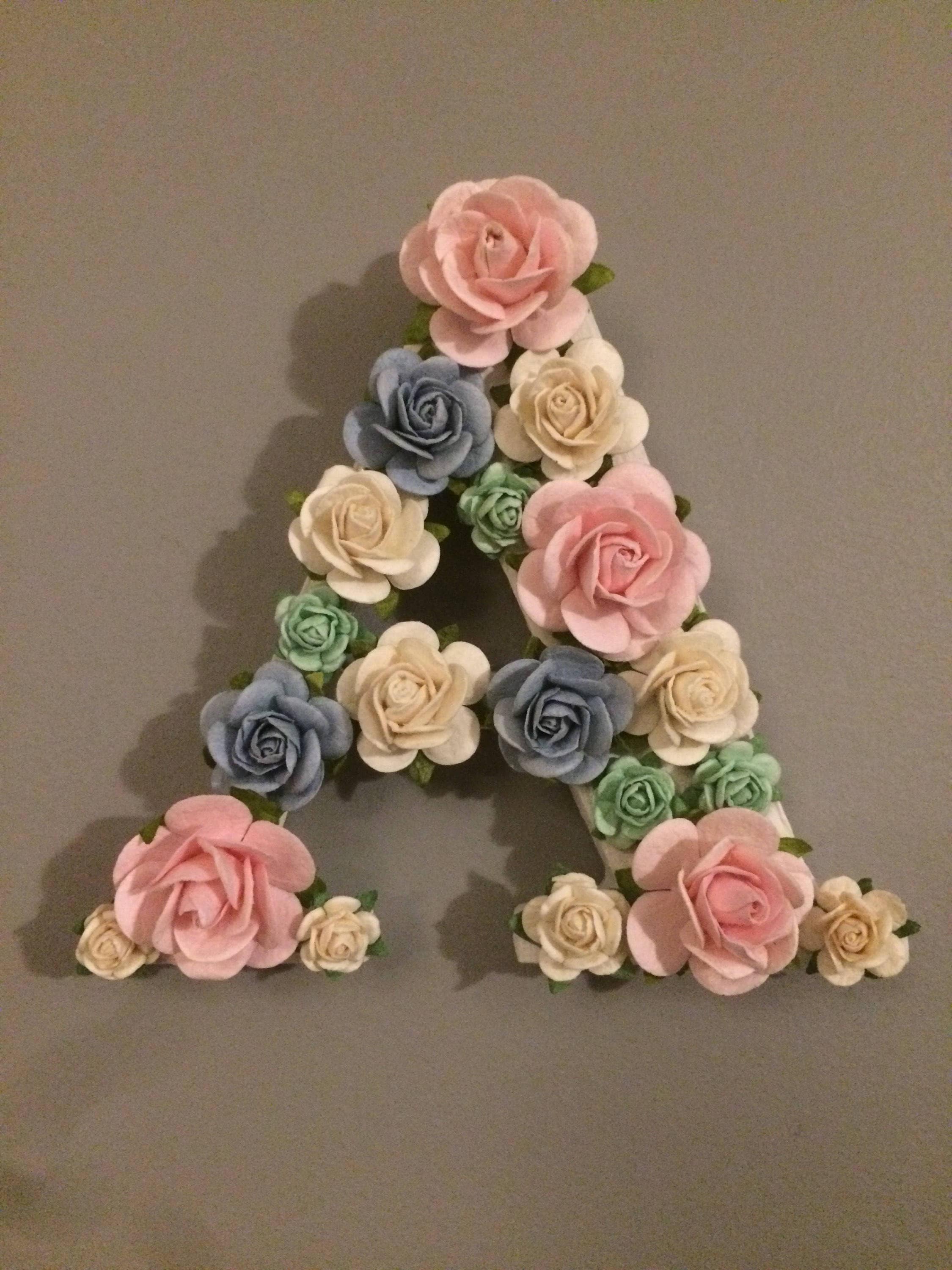 Floral Wall Letter Floral Initial Flower Letter Ready to | Etsy UK