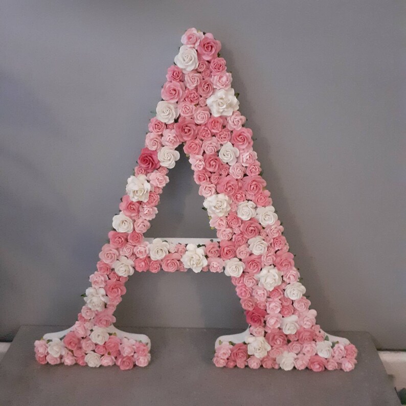 Letter Large Floral Initial Flower Letter Floral Wall - Etsy