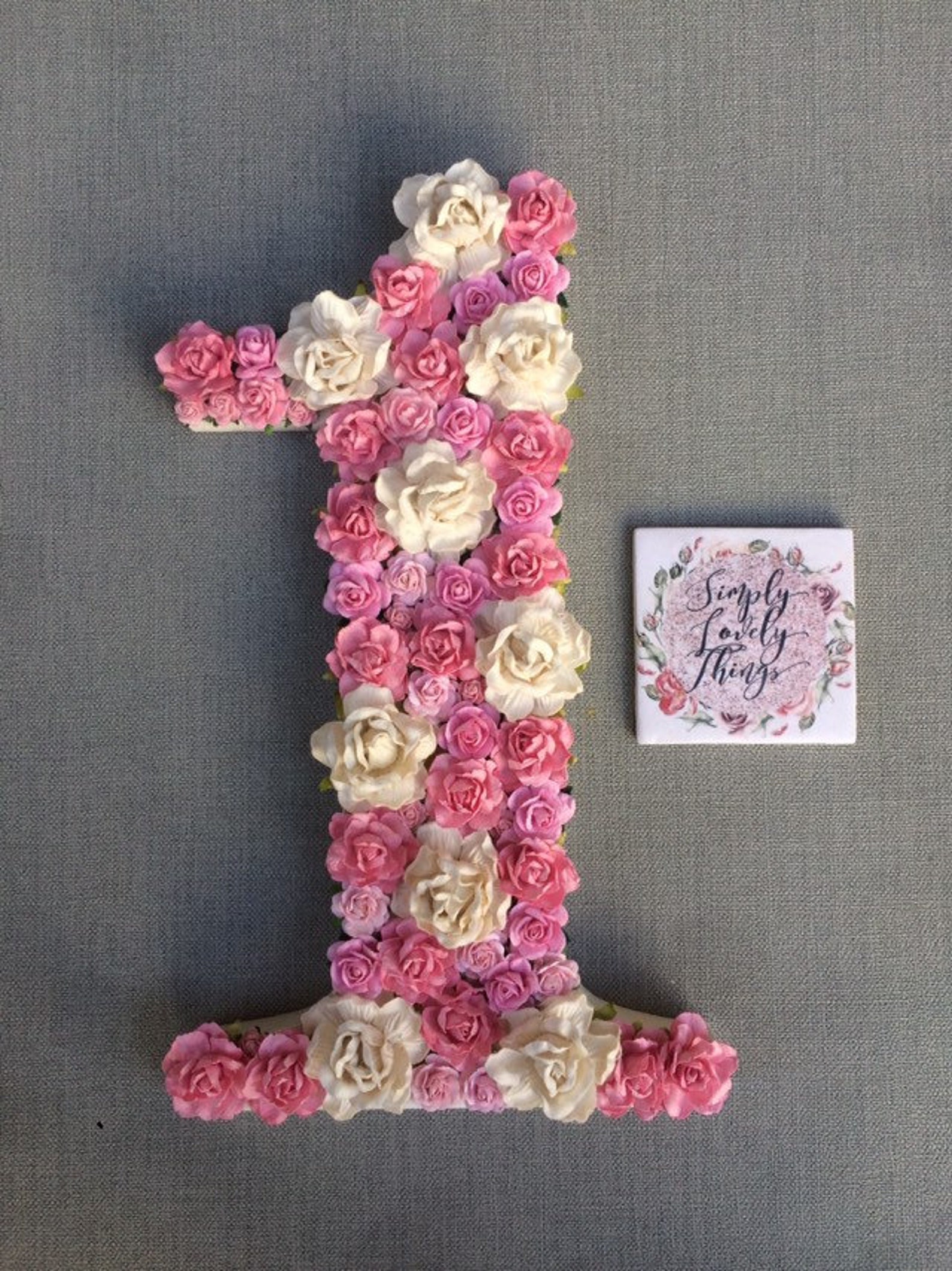 Floral Large Number Freestanding Decorated Numbers | Etsy